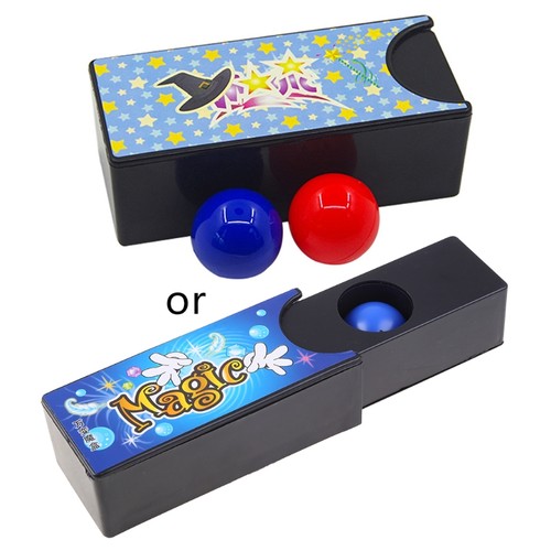 Close-up Trick Props Mythical Magic Box for w/ 1 Blue 1 Red Ball for ...
