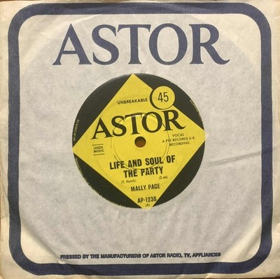 Mally Page - Life And Soul Of The Party 1966 Astor Soul Funk Pop Oz 45 ...