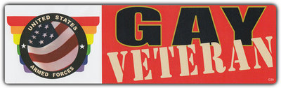 LGBT Bumper Stickers: GAY VETERAN VET Gays Military Army Navy Marines ...