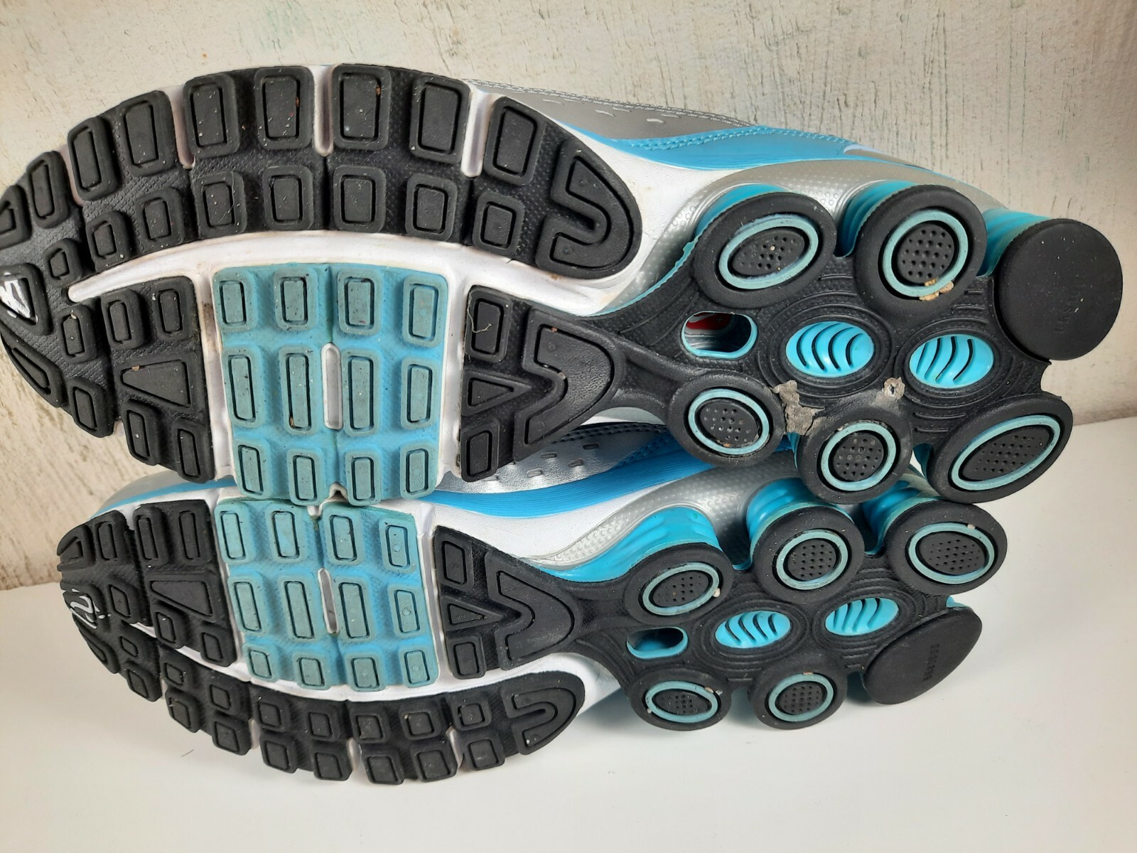 Nike Shox Turmoil Women's Shoes 366647-003 Silver Blue 2009 Size 7.5 US ...