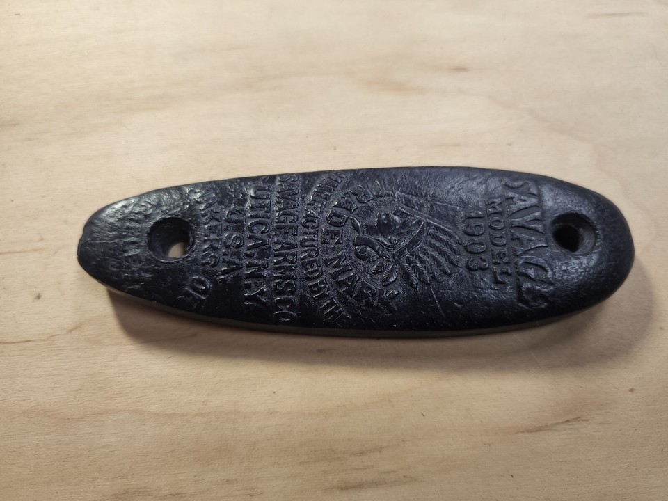 Savage 1903 Slide Action Rifle butt plate Restoration Part New ...