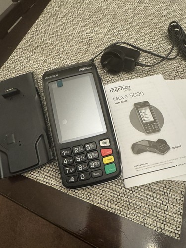 INGENICO MOVE 5000 PORTABLE TOUCHSCREEN PAYMENT CARD TERMINAL W/ POWER ...