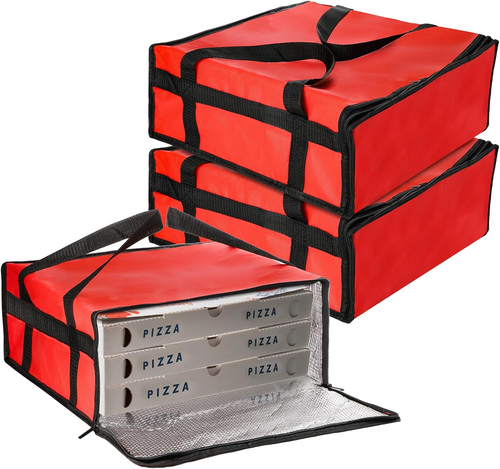 3 Pack Pizza Bags for Delivery, 15" X 15" X 6" Insulated Food Delivery ...