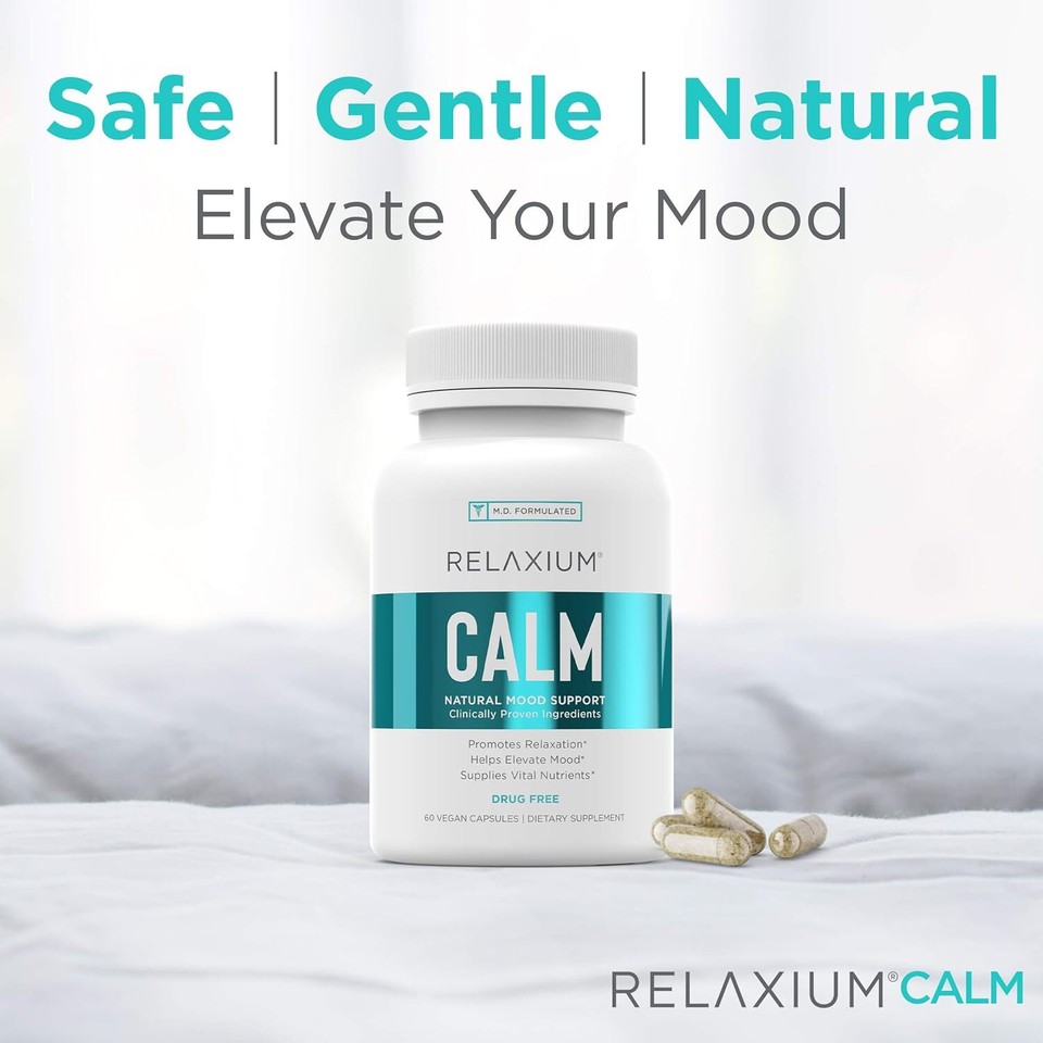 Relaxium Calm - Stress & Mood Support, with Ashwagandha, 5-HTP ...
