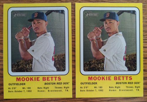 Mookie Betts 2018 Topps Heritage 1969 design insert lot of 2 | eBay