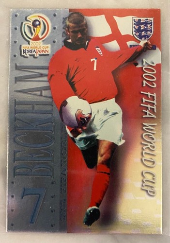 David Beckham HIT 2002 FIFA World Cup #007 England Foil Card EXTREMELY ...