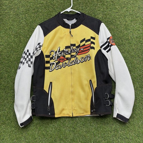 Harley Davidson Jacket Mens XL Racing Mesh Riding Gear Polyester RCS ...