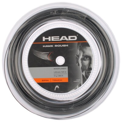 TENNIS STRING HEAD HAWK ROUGH 120M BLACK - 17 GAUGE 1.25MM | eBay
