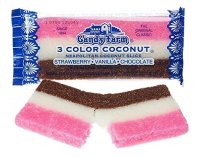 Crown 111949 Neapolitan Coconut Slice Candy Bars 2.5 oz., Pack of 1 | eBay