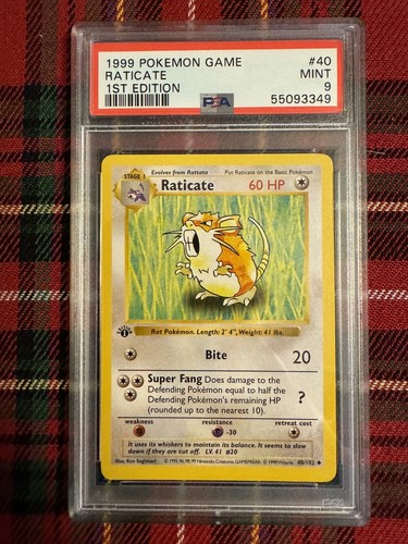 1999 - Pokemon - 1st Edition Shadowless Raticate - Base Set 40/102 ...