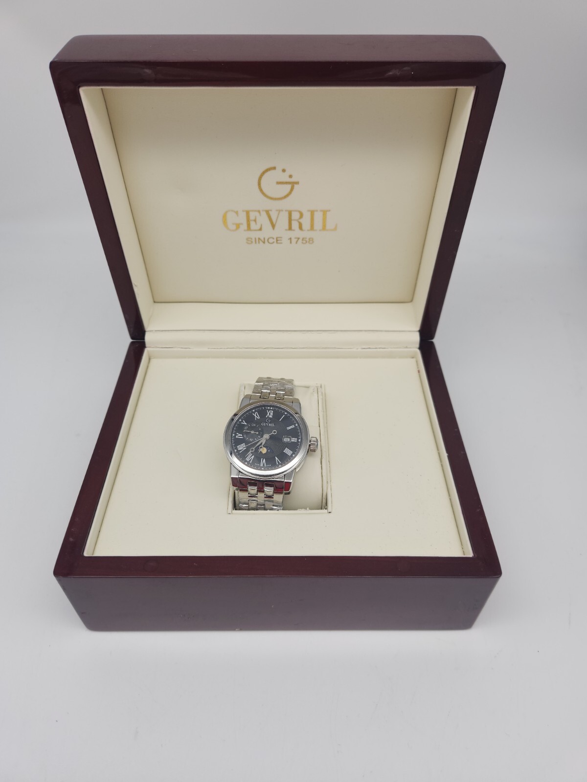 Gevril Moon Phase Cortland Model 2526 Quartz Watch with Battery ...