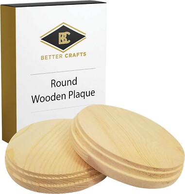 Round Wooden Plaques for Crafts Natural Pine Unfinished Wood Plaque ...