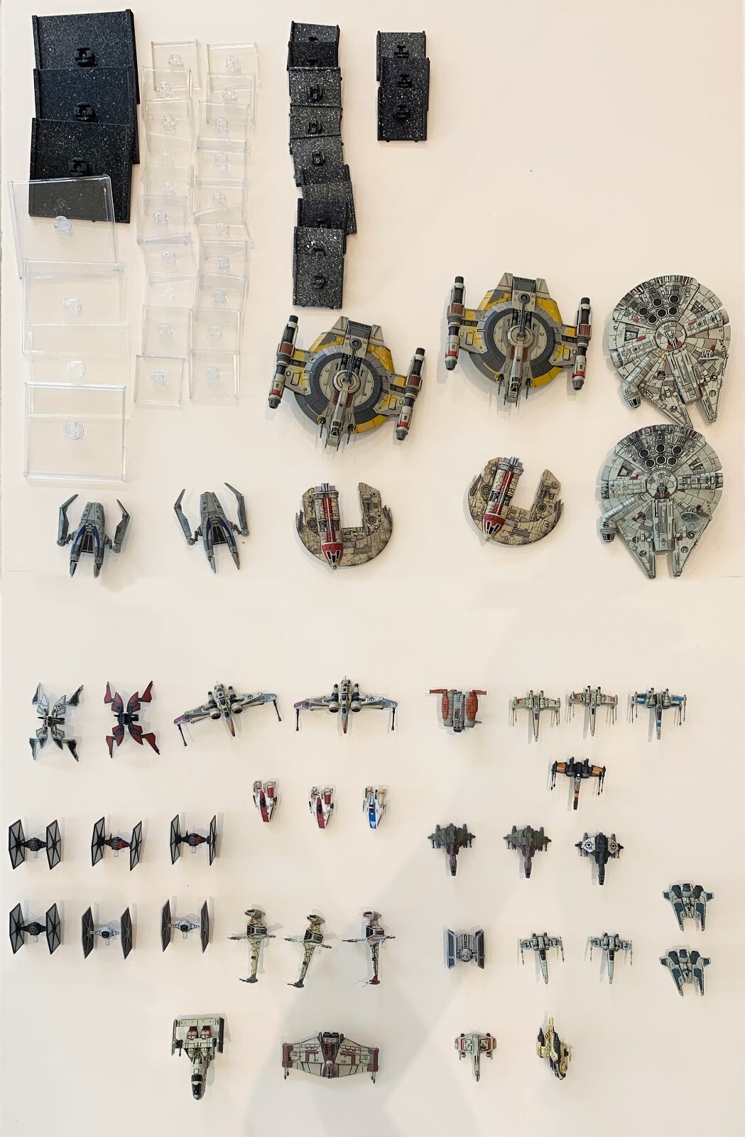Star Wars X-Wing Miniatures 41 Ship Lot with NEW conversion kits and ...