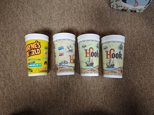 Blockbuster Pepsi Hook Waynes World Promotional Plastic Cups Vintage ...
