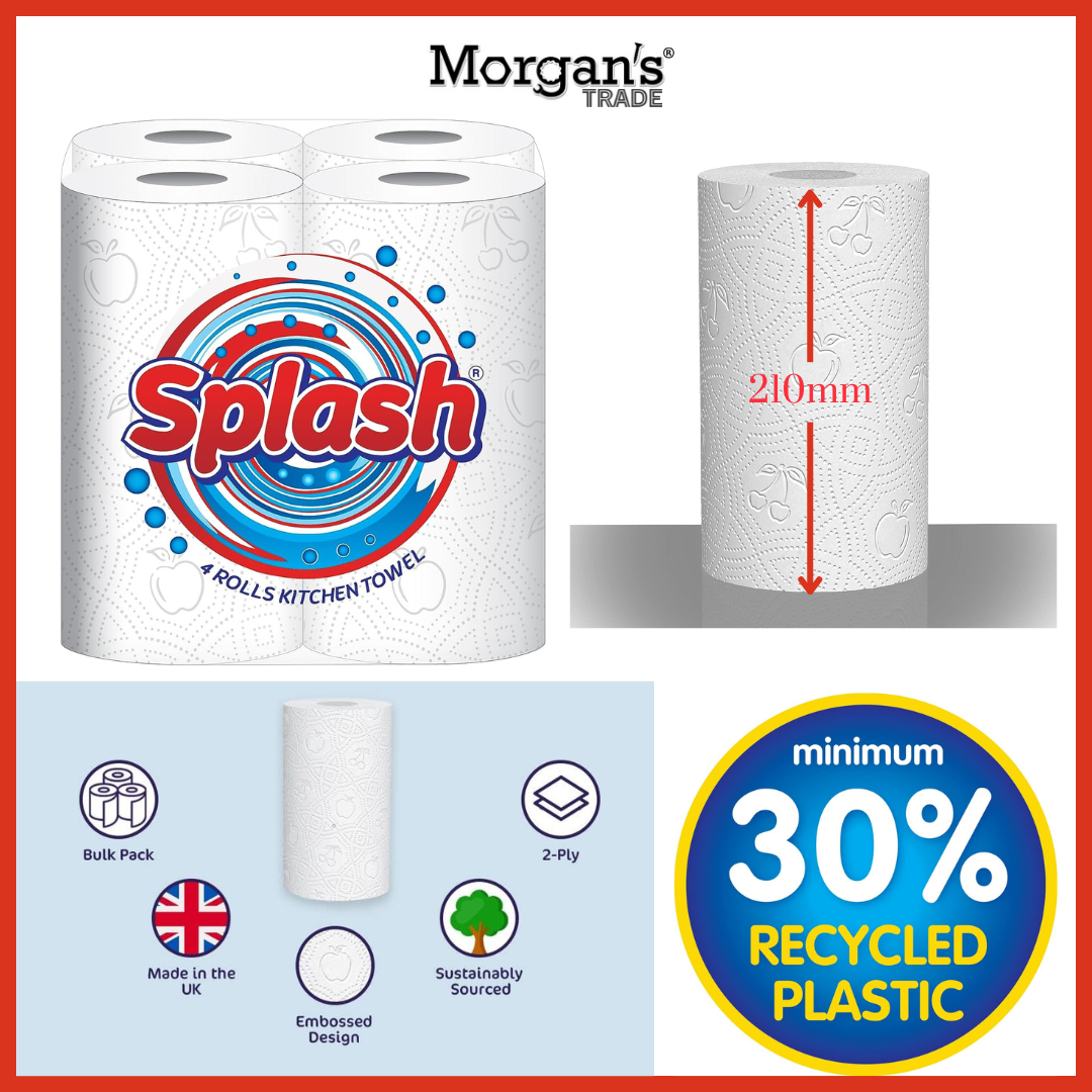 Splash Kitchen Towels Super Absorbent 2Ply 44 Sheets Per Roll 24 | 48 ...