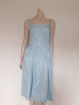 Vintage Baby Blue Dress With Full Skirt - XS | eBay Australia