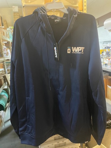 NWT WPT 2XL Hoodie World Poker Tour Deep Dark BLUE jacket clothes 2XL ...