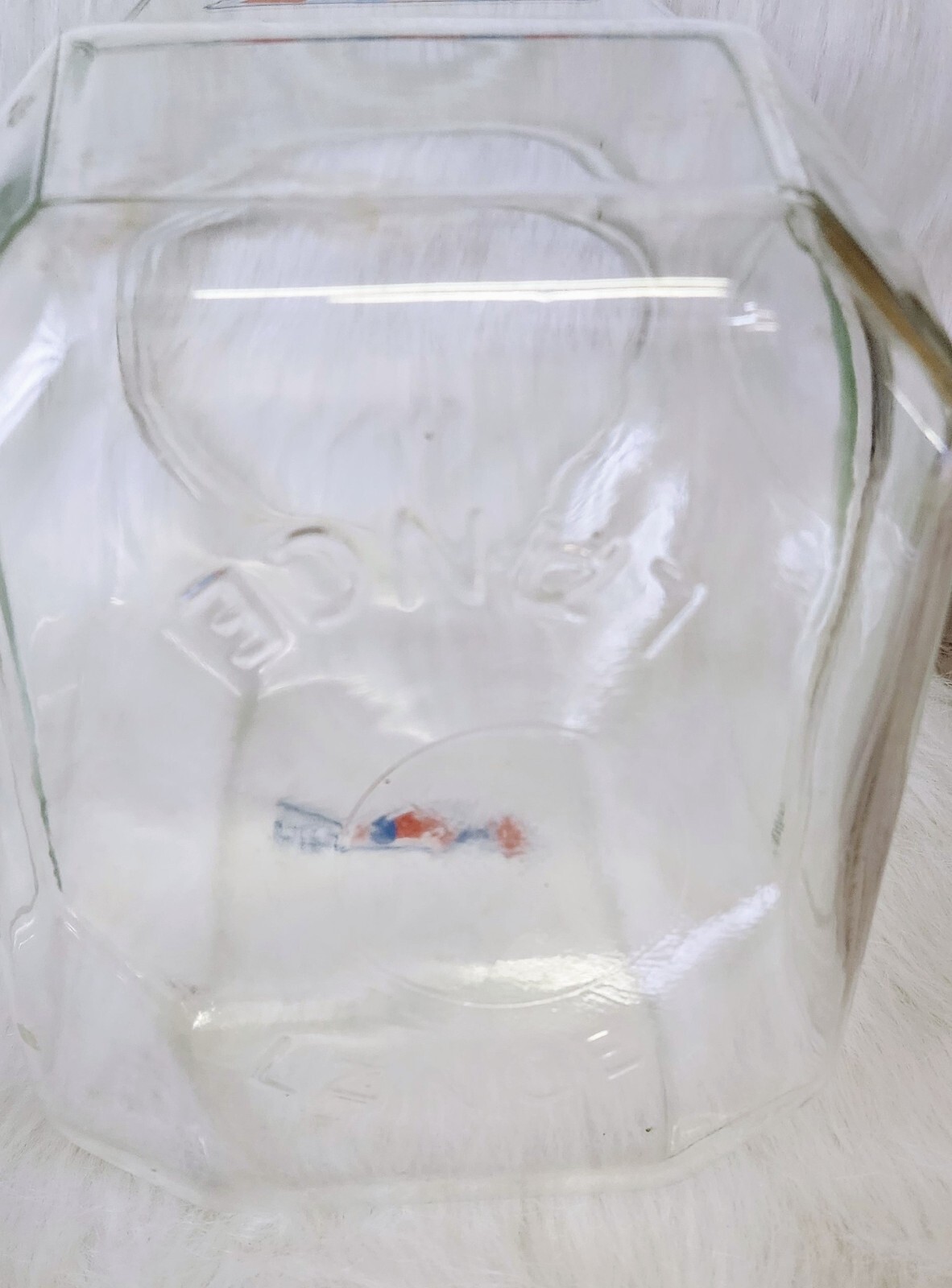 Lance Glass Octagon Cracker Cookie Jar Store Counter Display. 10 1/2 ...