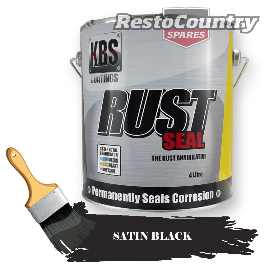 KBS RustSeal SATIN BLACK 4 Litre Rust Seal Paint Rust Preventive ...