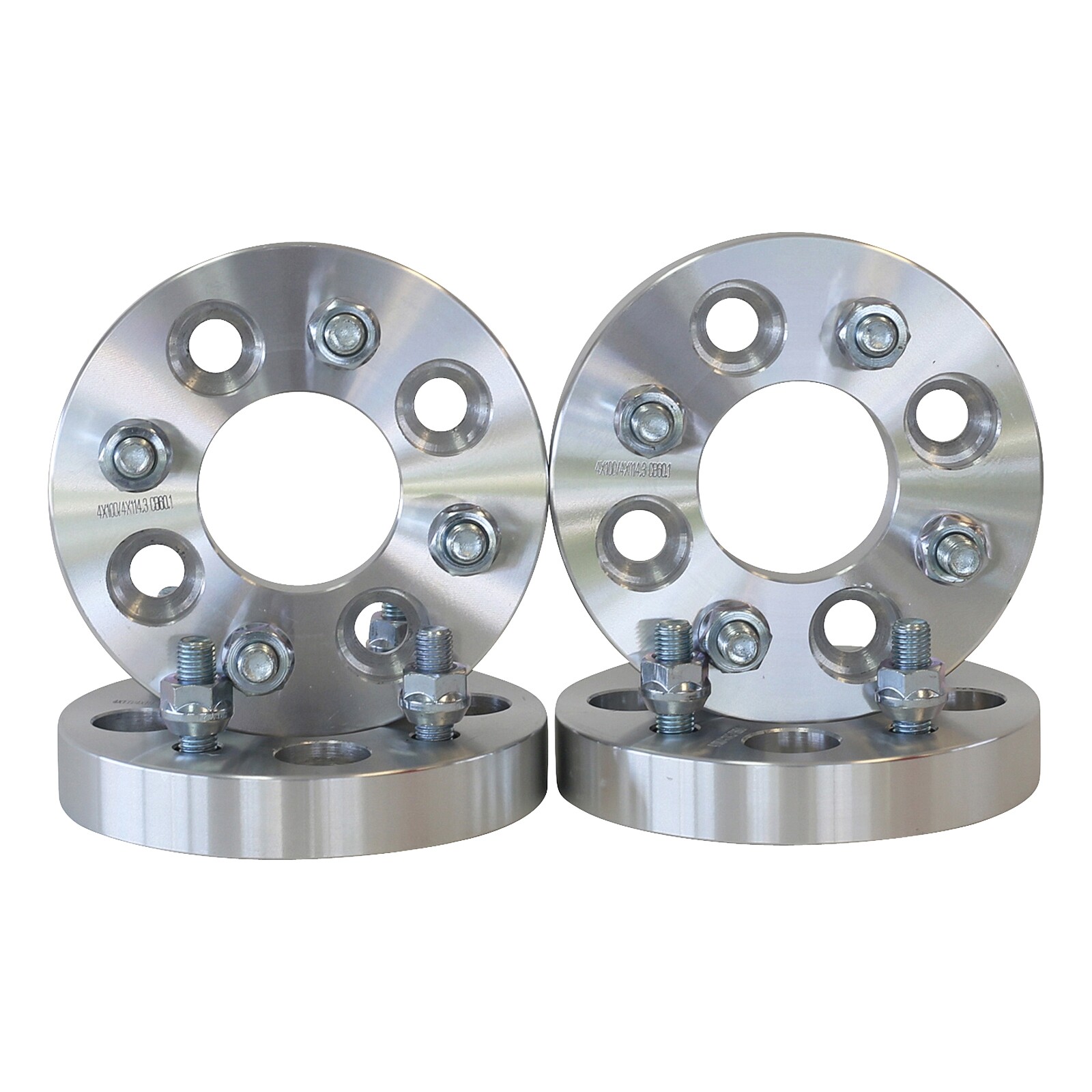 4) 1" Inch 4x100 Wheel Spacers | Mitsubishi Mirage 1993> Ford ZX2 1997 ...