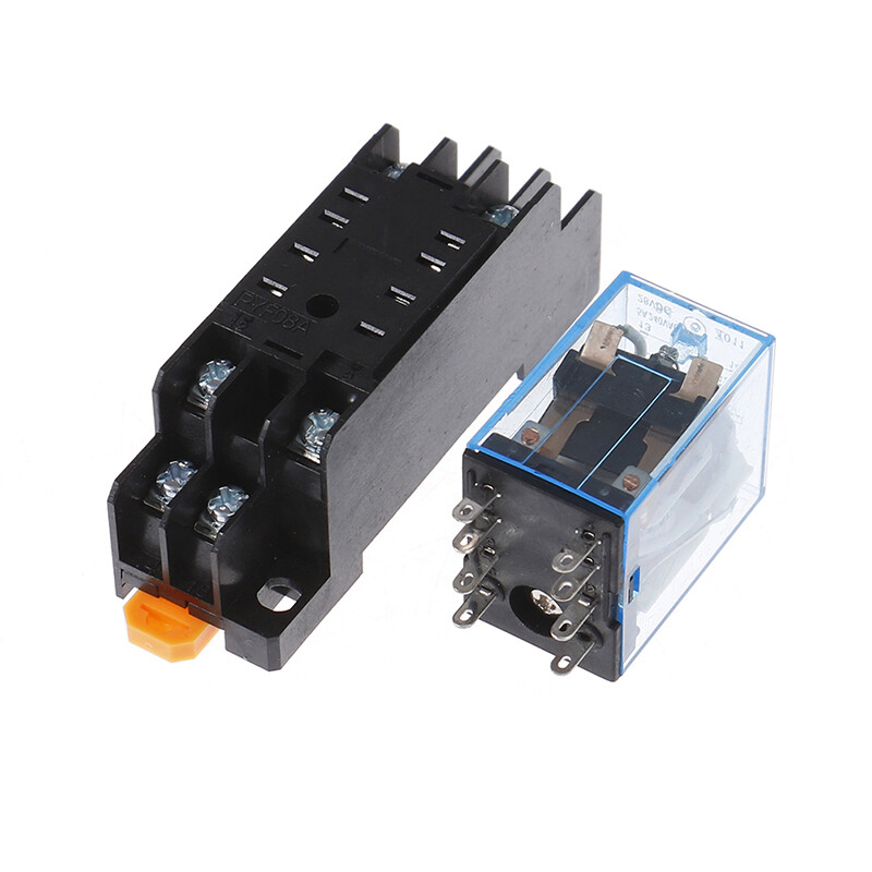 AC220V 12VDC 24VDC 24VAC 5A 8PIN Coil Power MY2N-J Relay HH52P With ...