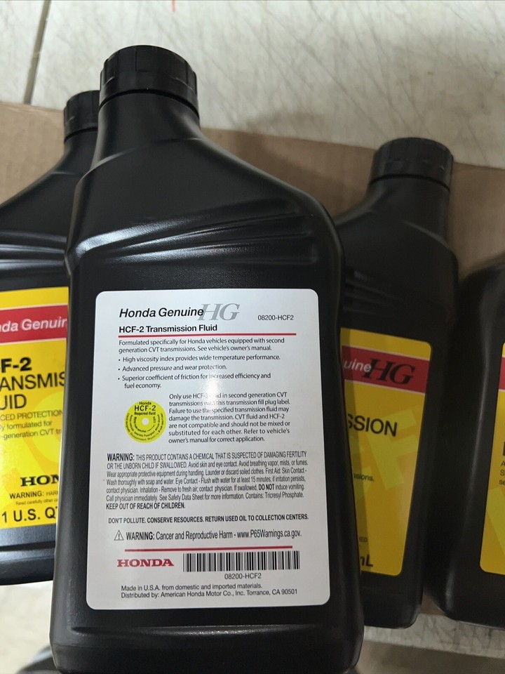 4 QTS Honda Genuine OEM CVT Fluid 08200 - HCF2 (For Civic, Accord, CRV ...