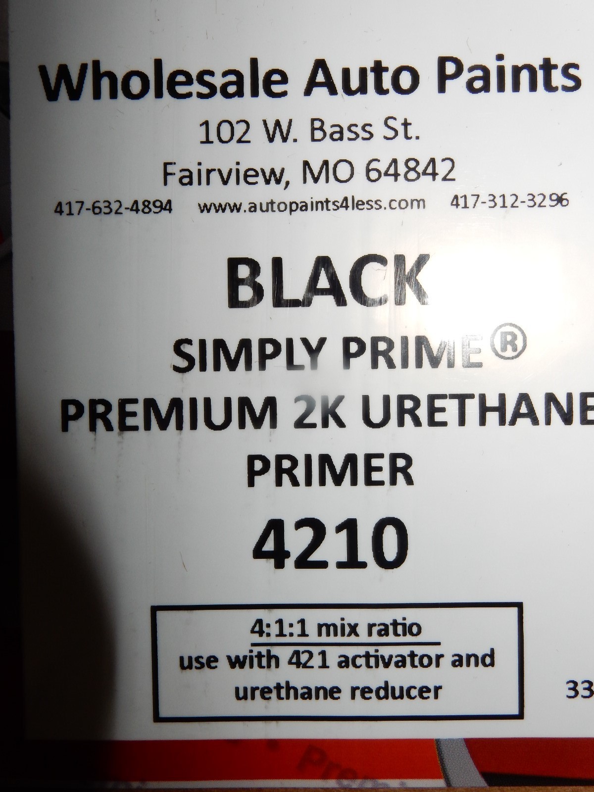 # 4210 Black 2K Premium Urethane Filler Primer Surfacer Gallon Kit | eBay