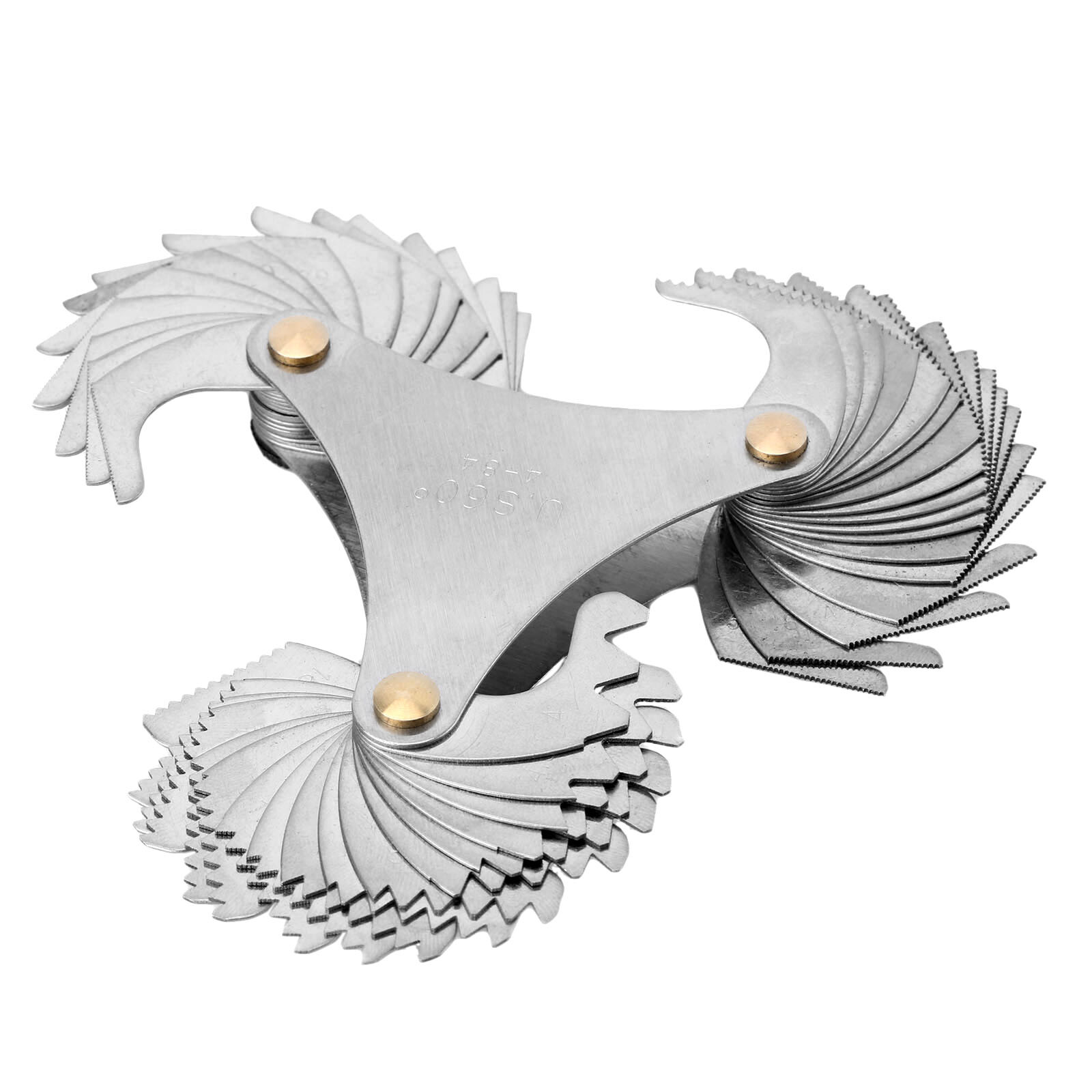 Foldable US 60 Degree Thread Gauge Screw Pitch Measuring Tool 51 Blades ...