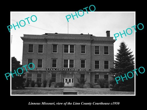 OLD 8x6 HISTORIC PHOTO OF LINNEUS MISSOURI THE LINN COUNTY COURT HOUSE ...