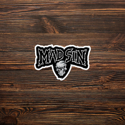 Mad Sin Metal Skull Sticker - Spooky Gothic Decal for Horror Fans #2969 ...