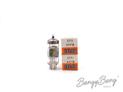2 Vintage United 6AM6/EF91/Z77/N79/CV138 Pentode Audio Vacuum Tube ...