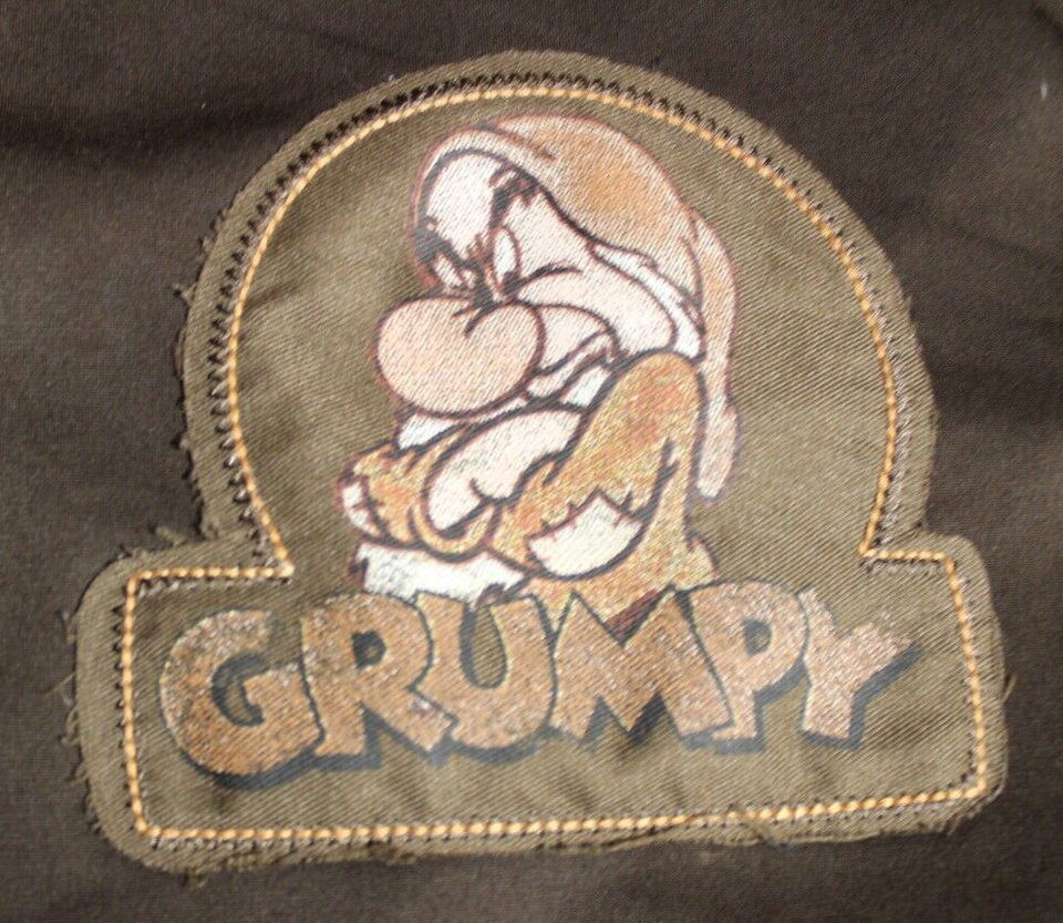 Disney Store White Snow Dwarf Grumpy Patch Zip up Track Jacket Mens 2XL ...