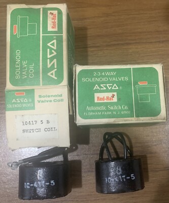 ASCO Red Hat 2-3-4 Way Solenoid Valve Coil Part No. 10417-5B New Old ...