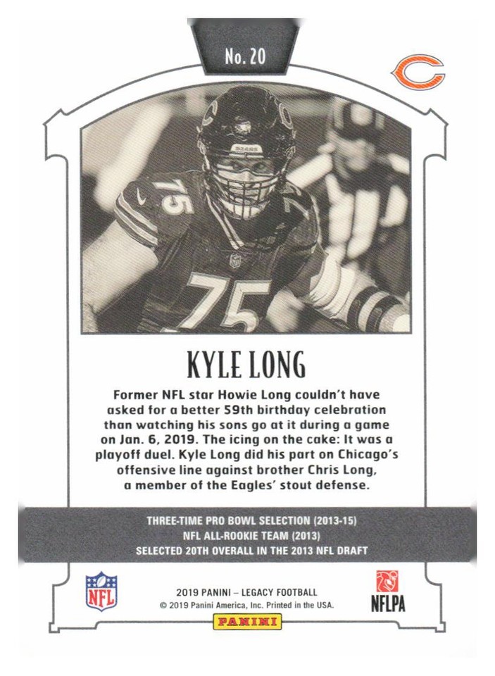 2019 Panini Legacy #20 Kyle Long | eBay