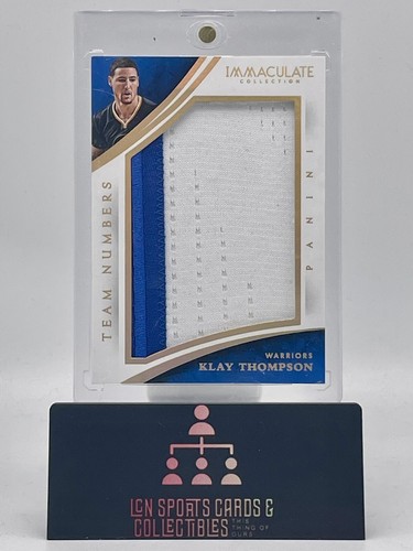 2014-15 Panini Immaculate Klay Thompson Team Numbers Jumbo Patch Gold ...