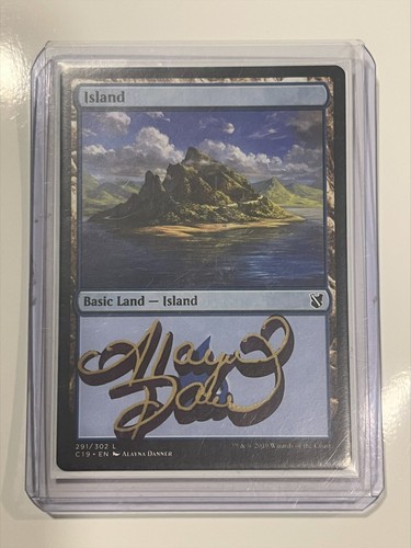 Signed Alayna Danner Magic The Gathering Card - Island, Basic Land | eBay
