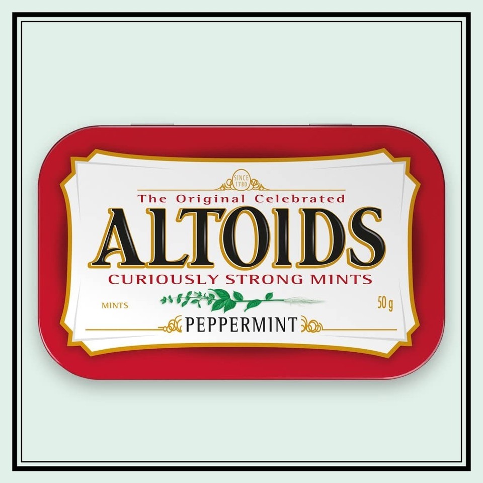 Altoids Classic Peppermint Breath Mints, 1.76-Ounce Tin (Pack of 12 ...
