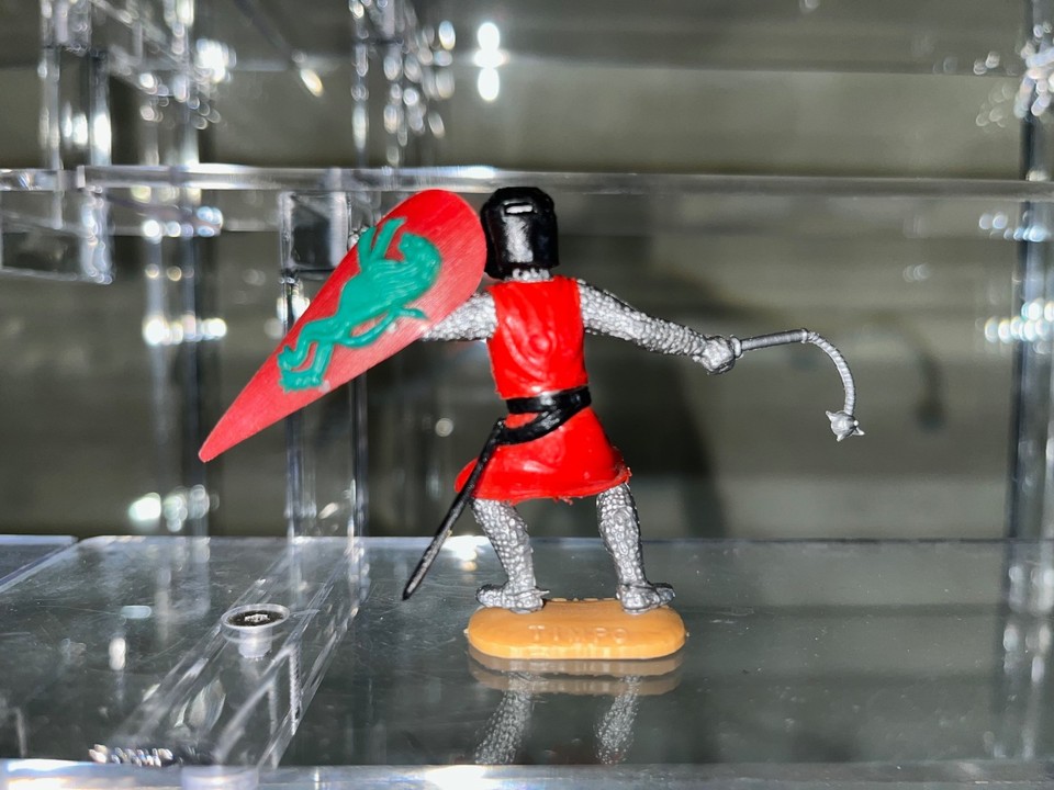 Timpo Toys Very Rare Original Red Knight & Rare Squatting Legs with ...