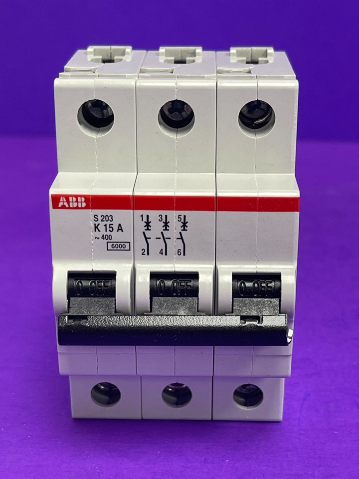 ABB S203-K15 Miniature Circuit Breaker 3 Pole 15A | eBay
