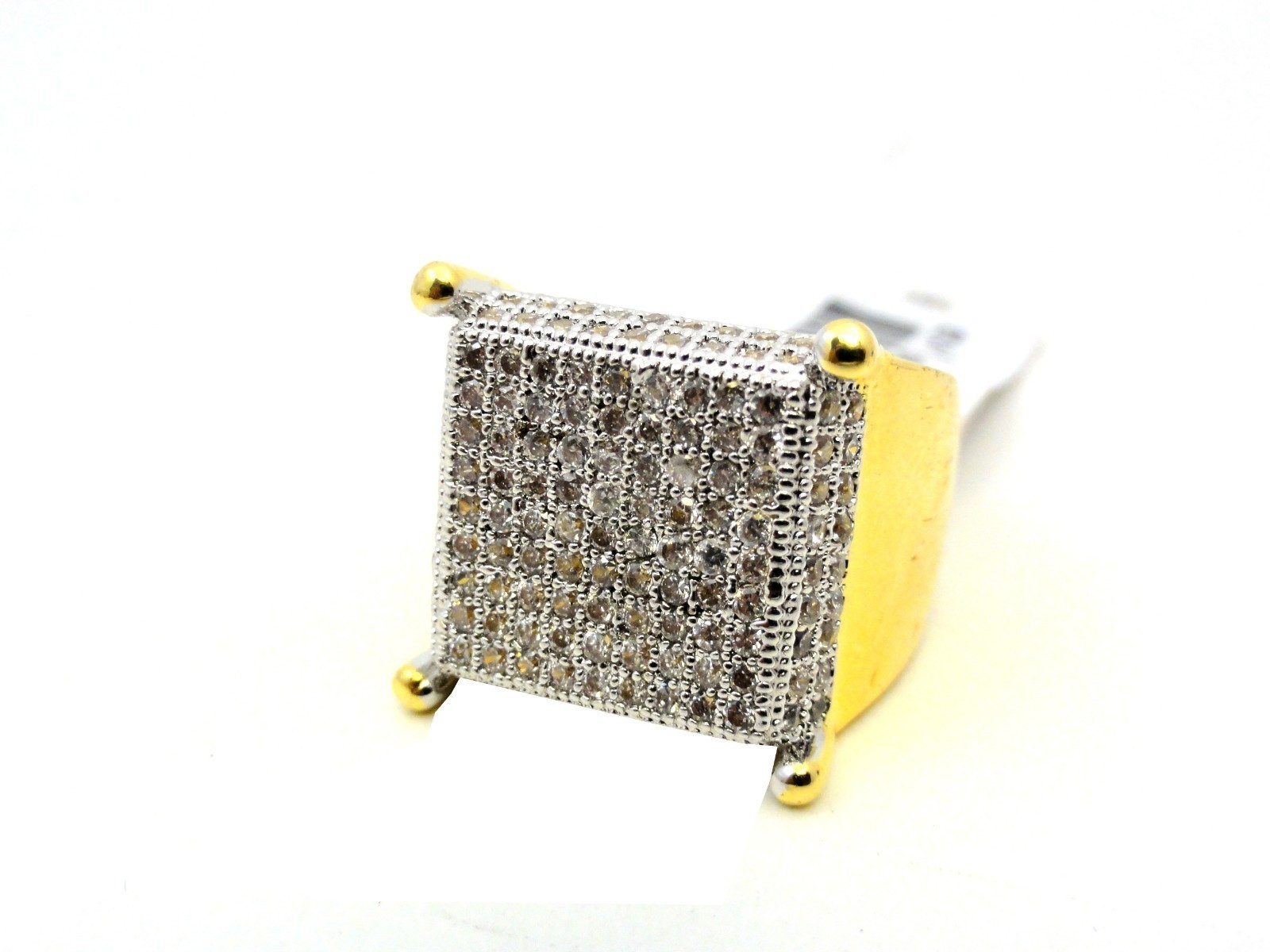 Men's New Gold Finish Diamond Simulated Ring Band Size 8-12 US Seller ...