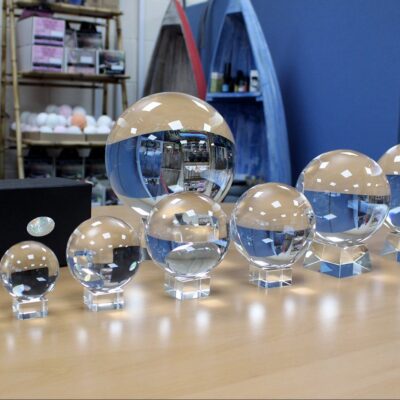 Crystal Ball on Stand Divination Scrying Meditation Feng Shui Glass ...