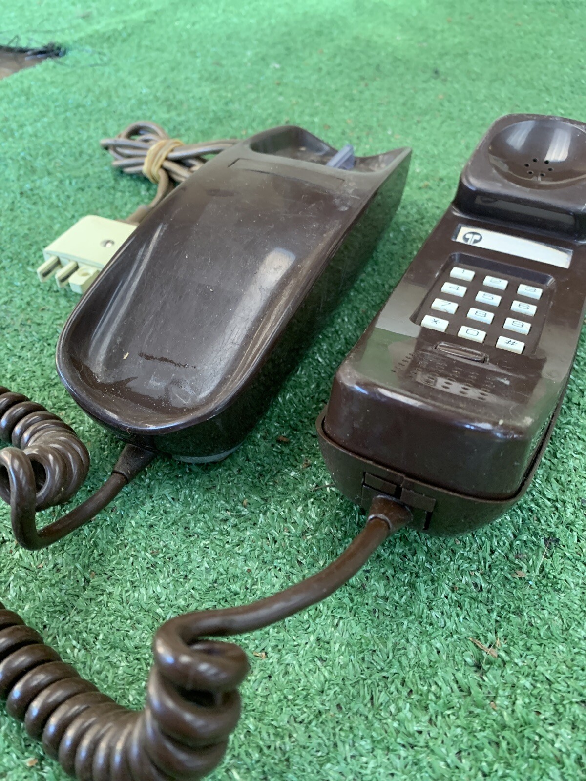 Vintage Retro Push Button Dark Brown Telecom Telephone Phone | eBay
