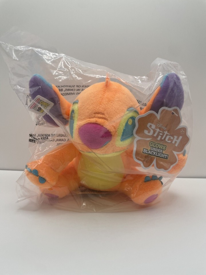SDCC 2023 Stitch Blacklight Plush 6" Orange NWT UCC Exclusive Disney ...