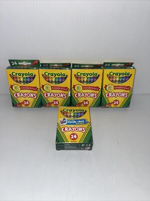Crayola Crayons 24 Pack Lot Of 5 Packs Nontoxic 120 Total Crayons | eBay