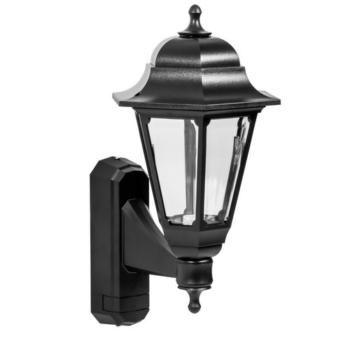 ASD Coach Lantern Black Wall Light External Outdoor Polycarbonate & PIR ...