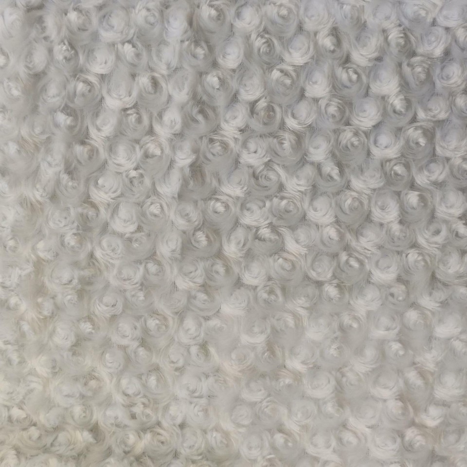 Luxury Micro Faux Fur Fabric Material - WHITE SWIRLS | eBay