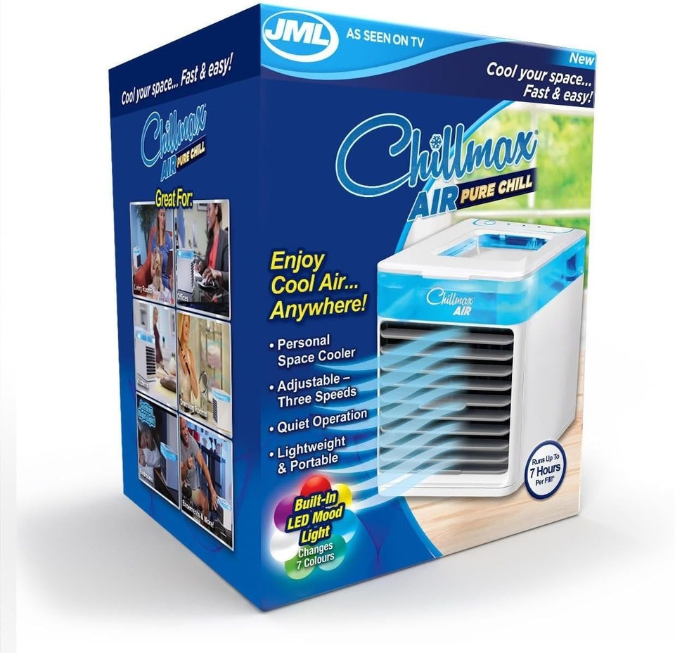 JML Chillmax Air Pure Chill 2.0 - Portable Air Cooler Fan and ...