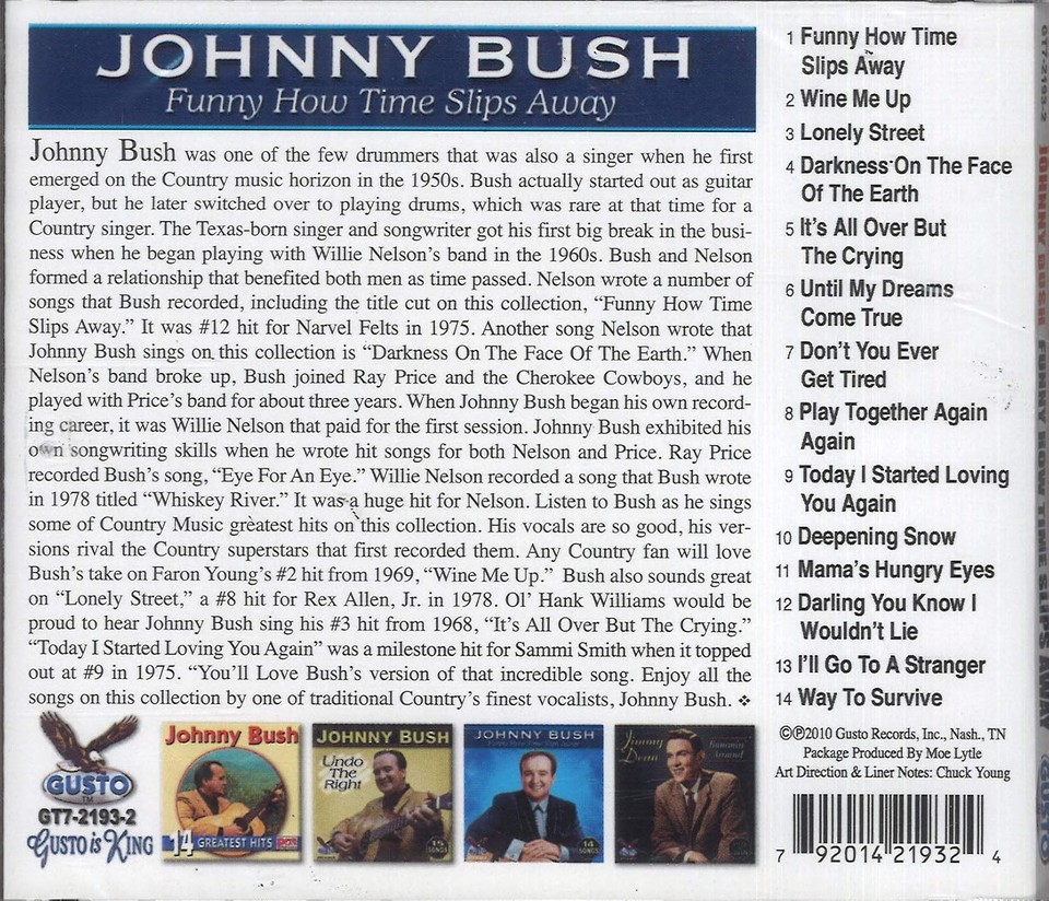 JOHNNY BUSH Funny How Time Slips Away (CD) | eBay