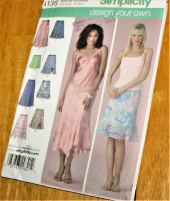 Simplicity: PATTERN #4138 MISSES SKIRTS IN 8 STYLES - SIZES 8,10,12,14 ...