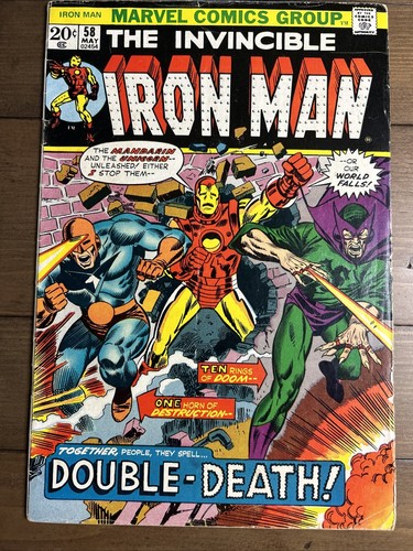 Iron Man #58 VF- Epic Battle Mandarin + Unicorn Stark Hires Pepper ...